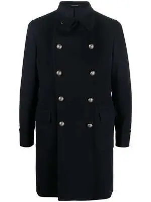 Tagliatore Double-breasted Wool-blend Peacoat