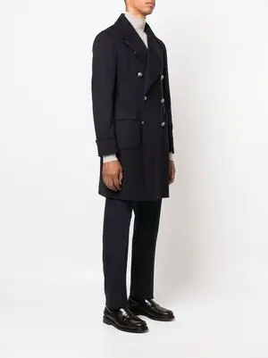 Tagliatore Double-breasted Wool-blend Peacoat