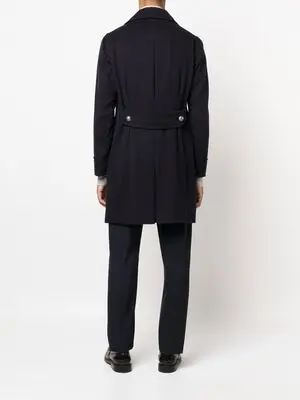 Tagliatore Double-breasted Wool-blend Peacoat