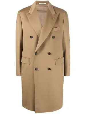 Tagliatore Peak-lapels Double-breasted Coat - Brown