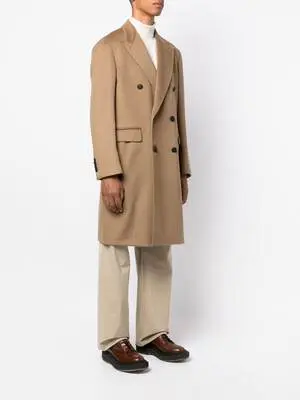 Tagliatore Peak-lapels Double-breasted Coat - Brown
