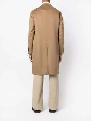 Tagliatore Peak-lapels Double-breasted Coat - Brown