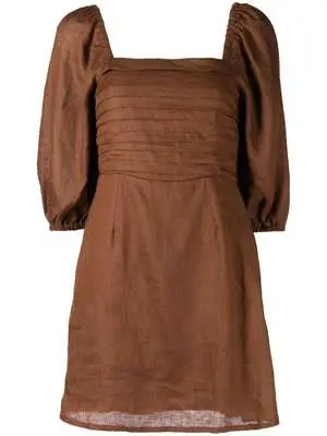 Faithfull The Brand Venezia Mini Dress - Brown