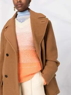 Marni Double-breasted Short Coat - Brown