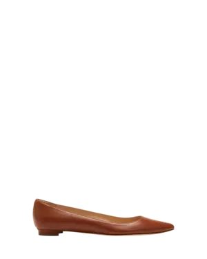 Manolo Blahnik Lanza Bb Ballerina Flats - Brown