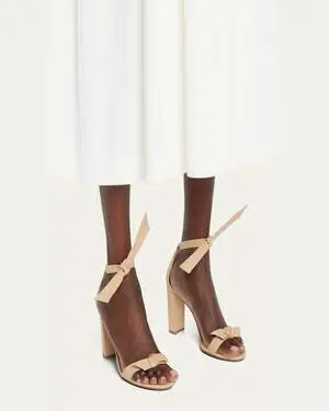 ALEXANDRE BIRMAN Clarita Leather Ankle-tie Sandals