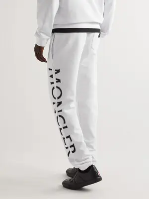 Moncler Tapered Logo-embroidered Cotton-jersey Sweatpants