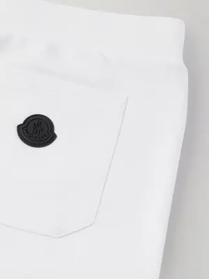 Moncler Tapered Logo-embroidered Cotton-jersey Sweatpants