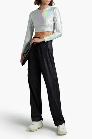 Norma Kamali Cropped Iridescent Top