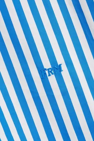 FRAME Oversized Striped Cotton Poplin Shirt