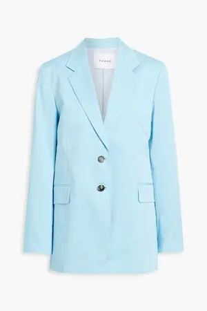 FRAME Oversized Cotton-blend Poplin Blazer