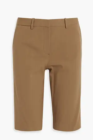 Theory Palmer Cotton-blend Twill Shorts - Camel