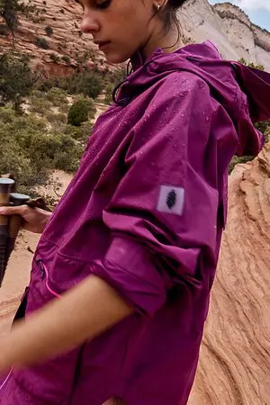 Free People Singin' In The Rain Packable Jacket - Deep Mulberry