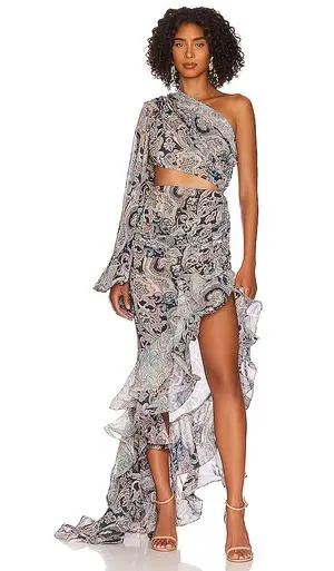 BRONX AND BRONCO Sara Gown In Blue