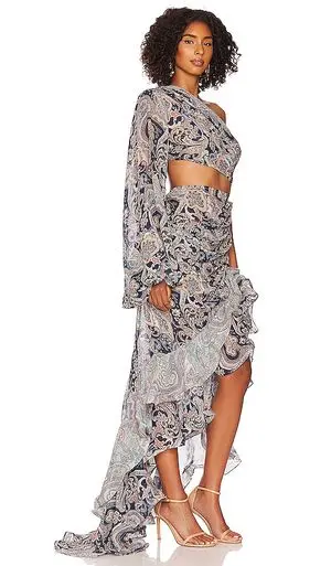 BRONX AND BRONCO Sara Gown In Blue