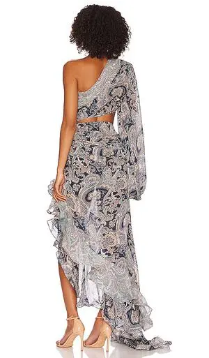 BRONX AND BRONCO Sara Gown In Blue