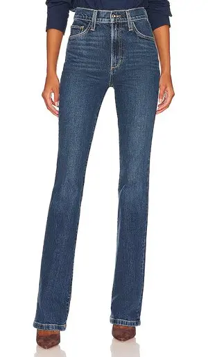 FAVORITE DAUGHTER Valentina Super High Rise Boot Cut Jeans - Woodside