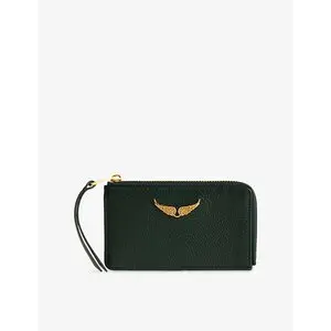 Zadig&Voltaire Zv Logo-plaque Leather Cardholder 1 Size Emerald