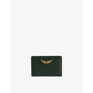 Zadig&Voltaire Zv Pass Logo-plaque Leather Cardholder - Emerald