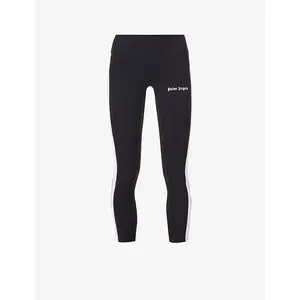 Palm Angels Track Logo-print High-rise Stretch-woven Leggings