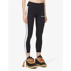 Palm Angels Track Logo-print High-rise Stretch-woven Leggings