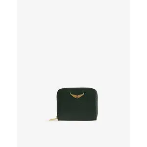 Zadig&Voltaire Zv Mini Logo-plaque Leather Coin Purse - Emerald
