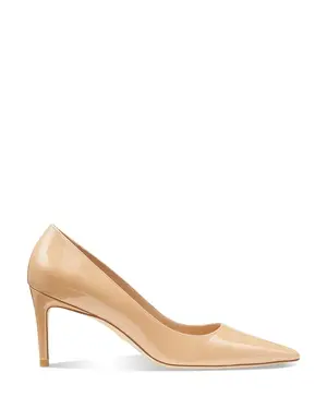 STUART WEITZMAN 75 Pointed Toe Pumps - Adobe Patent