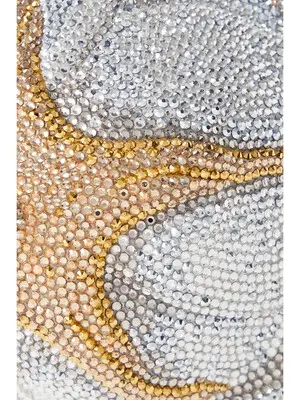 Judith Leiber Rose Desiree Crystal Clutch - Silver