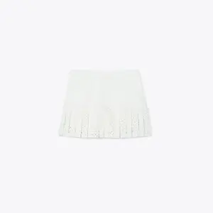 Tory Burch - Tory Burch Laser Cut Pleated-Hem Tennis Skirt