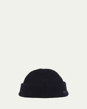 Loro Piana Cashmere Beanie Hat Blue/navy