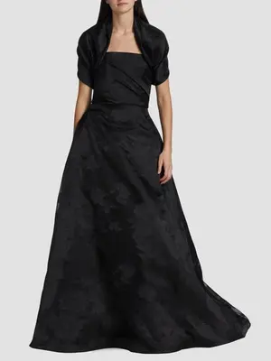 Amsale Floral Fil Coupe Cocoon Bolero