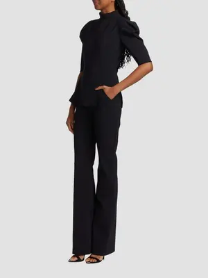 Chiara Boni La Petite Robe Zusanna Mixed-media Puff-sleeve Jumpsuit