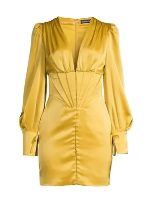 LAVISH ALICE Satin Corset Mini Dress