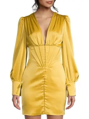 LAVISH ALICE Satin Corset Mini Dress
