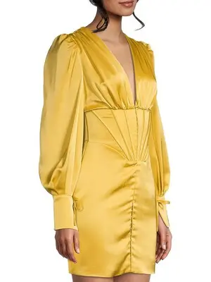 LAVISH ALICE Satin Corset Mini Dress