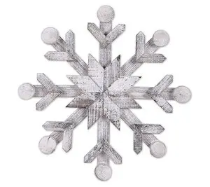 SUNSET VISTA DESIGNS White Wood Snowflake 14 - One-color