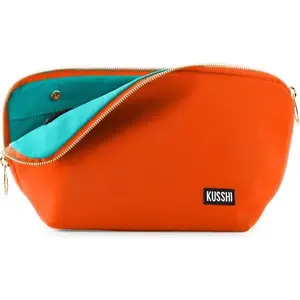 KUSSHI Signature Makeup Bag - Orange/sea Glass