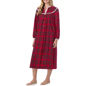 LANZ OF SALZBURG Ballet Nightgown - Redplaid