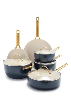 GREENPAN Reserve 10-piece Ceramic Nonstick Cookware Set - Oxford Blue