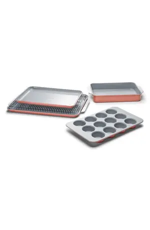 CARAWAY Nontoxic Ceramic 5-piece Bakeware Set - Perracotta