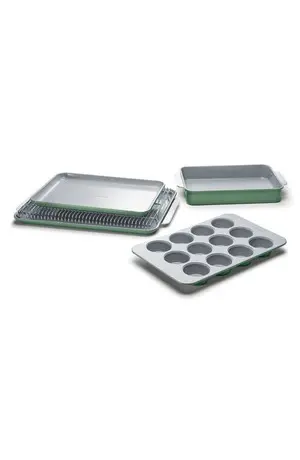 CARAWAY Nontoxic Ceramic 5-piece Bakeware Set - Sage