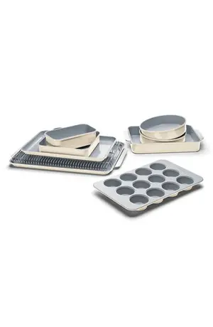 CARAWAY 11-piece Nontoxic Ceramic Bakeware Set - Cream