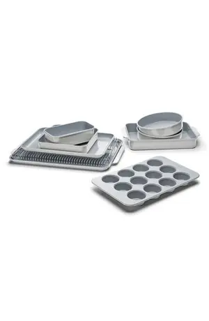 CARAWAY 11-piece Nontoxic Ceramic Bakeware Set - Gray