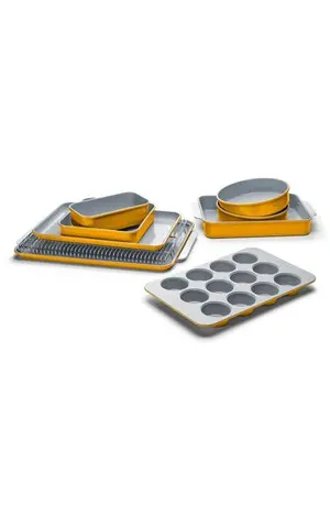 CARAWAY 11-piece Nontoxic Ceramic Bakeware Set - Marigold