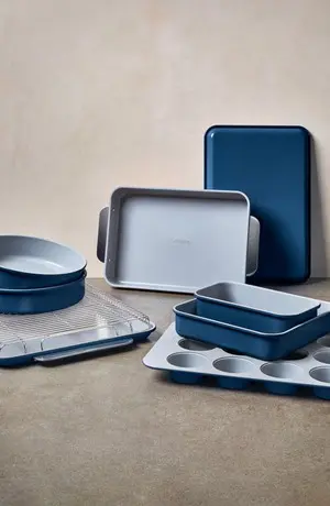 CARAWAY 11-piece Nontoxic Ceramic Bakeware Set - Navy