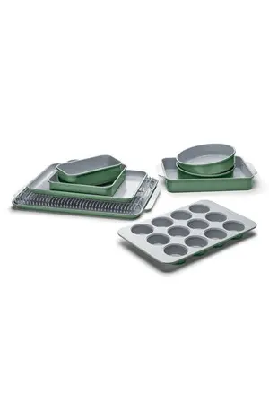 CARAWAY 11-piece Nontoxic Ceramic Bakeware Set - Sage
