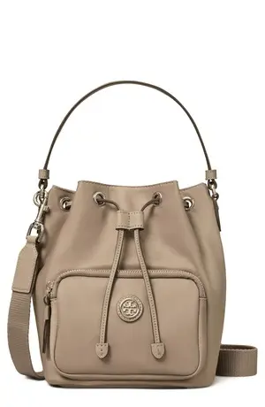 Tory Burch Virginia Recycled Nylon Bucket Bag