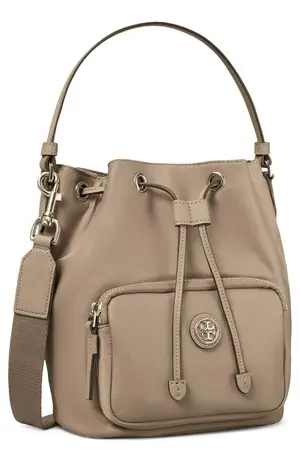Tory Burch Virginia Recycled Nylon Bucket Bag
