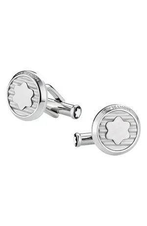 Montblanc Silver Tone Cufflinks & Tie Clips