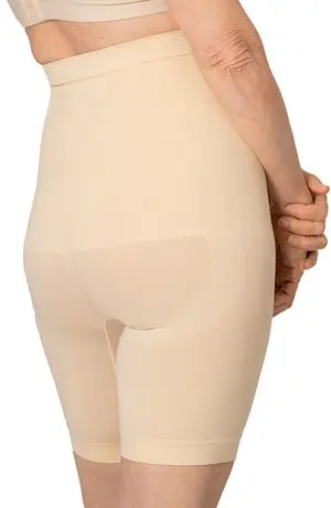 SHAPERMINT ESSENTIALS High Waist Shaper Shorts - Beige